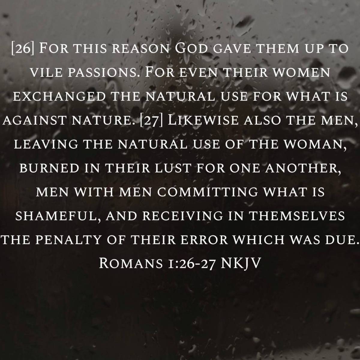 Romans 1- Sexual Immorality | Unashamed of Jesus